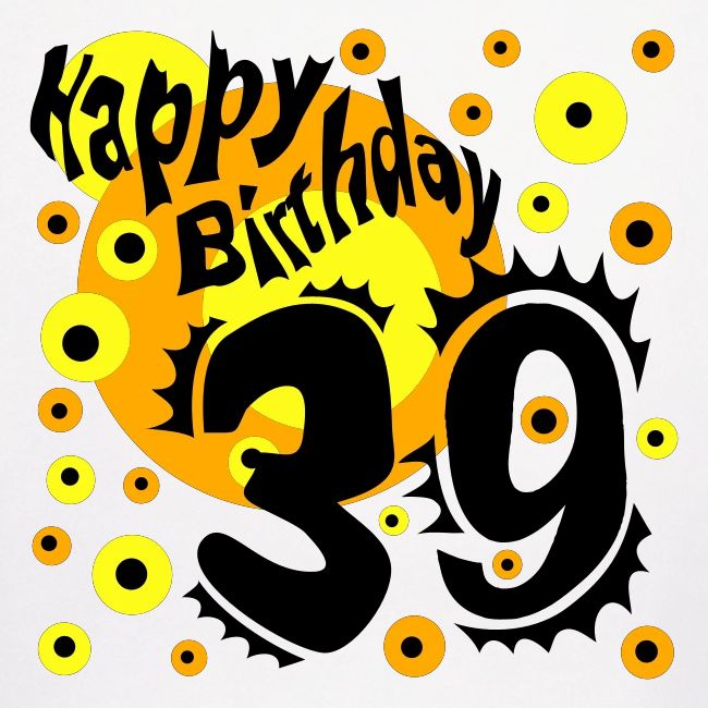 39 Year Old Birthday Logos
