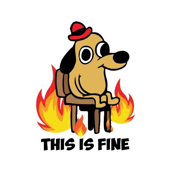 Dog Meme This Is Fine 15 GIFs For When Your Life Is A Mess But