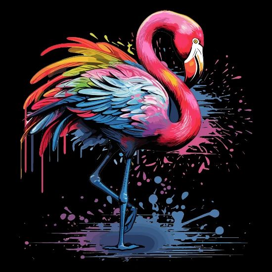 Rainbow Flamingo