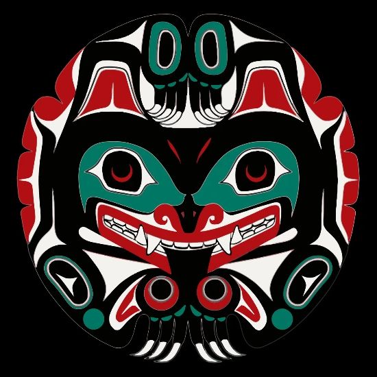 Tlingit Eagle American Indian SVG, Alaska Native American Art Tlingit