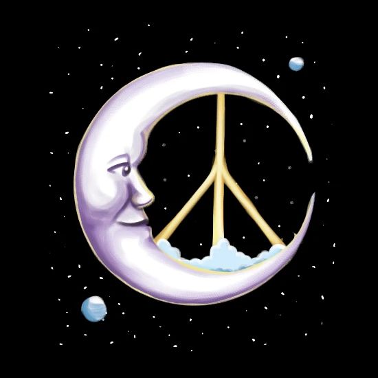Celestial Peace Signs Celestial Peace Sign Sticker