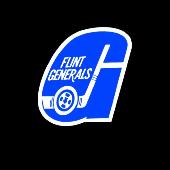 Flint Generals Logo Custom KEVIN KERR 20 FLINT GENERALS HOCKEY JERSEY