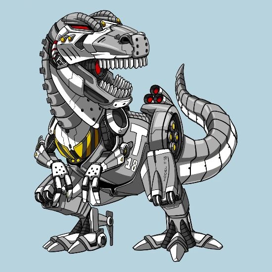 Robot T Rex Drawing