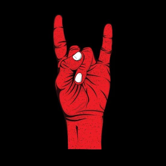 Clipart Mano Rock And Roll