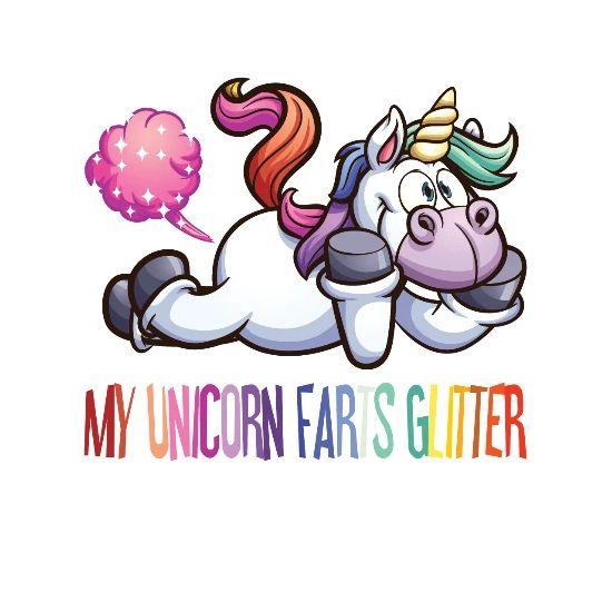 Rainbow Unicorn Farting Glitter Iridescent Notebook I'm So Awesome I
