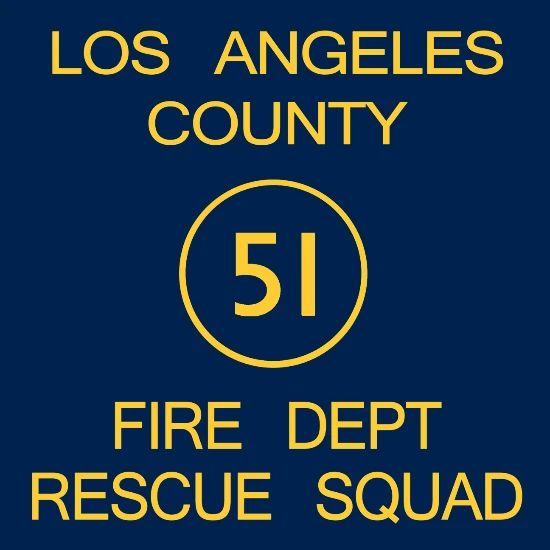 Squad 51 Logo EMERGENCY! 3 Piece Set: Engine 51 | Squad 51 | Station