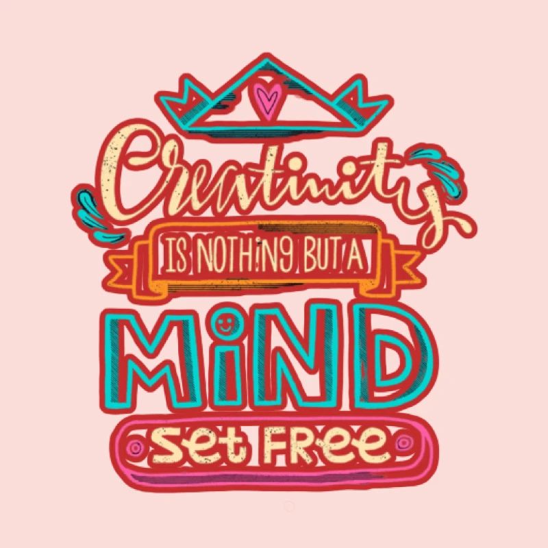 Creativity is nothing but a mind set free on Unisex Poly Cotton T-Shirt ...