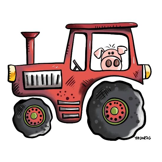 Cli Boy Driving Tractor Vector Art Farmer Driving Tractor. EPS