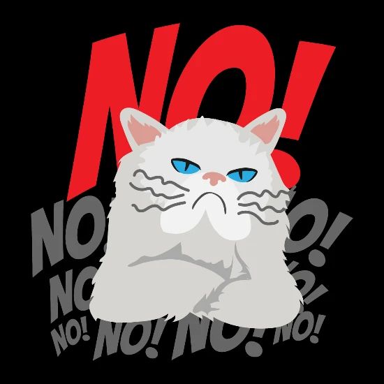 No Angry Cat Angry Cat No Banana Sticker
