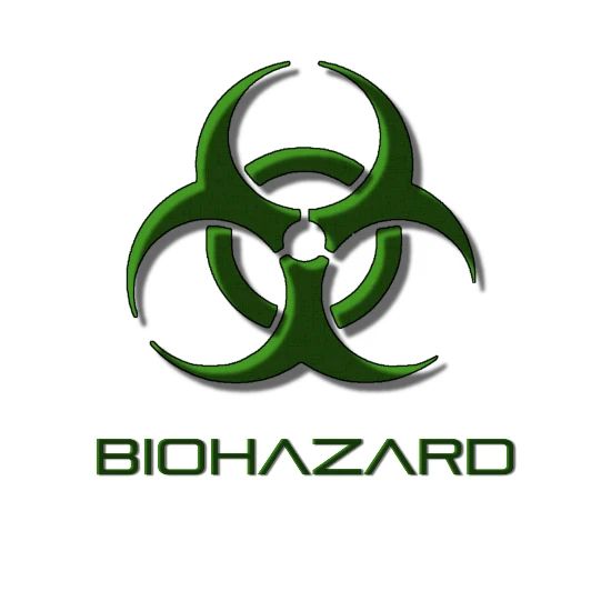 Green Toxic Waste Symbol Biohazard Sign Icon Danger Symbol Green Stock