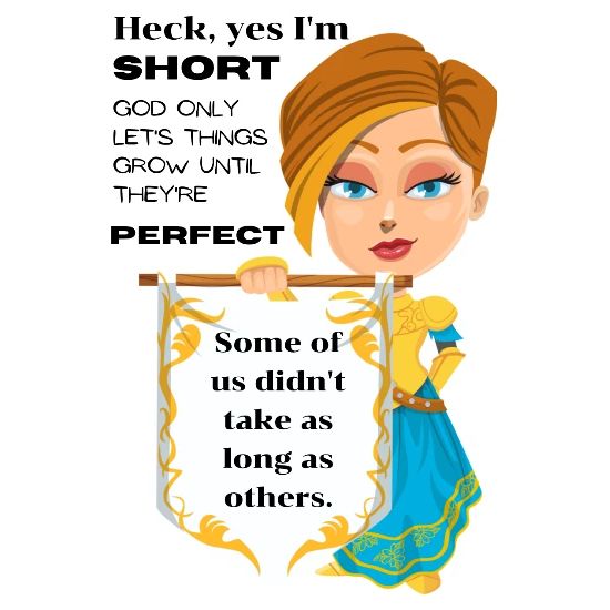 Funny Short People Poster For Sale Mit "Ja, Ich Bin Kurz, Danke, Dass