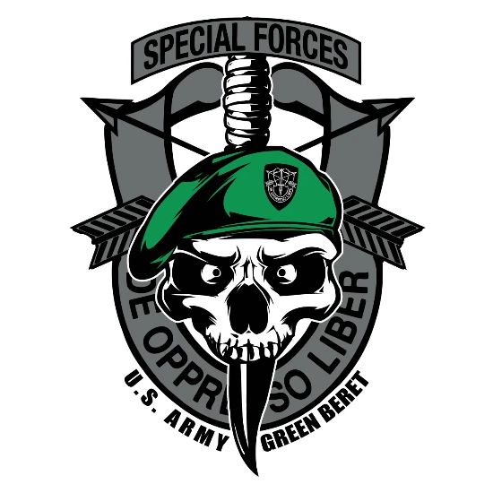 Green Beret Logo Buy Online Green Beret Skull Guns Shield Military