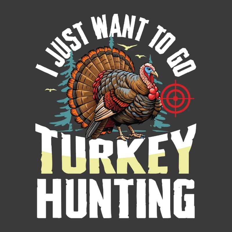 Turkey Hunting Adventure With Target on Kids' Tri-Blend T-Shirt | T ...