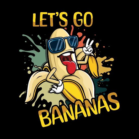 Bananatag Memes Crazy Banana Meme Let Us Go Banana' Cotton Drawstring