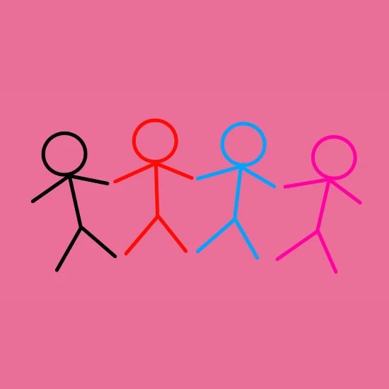 Family Of Four Stick Figure