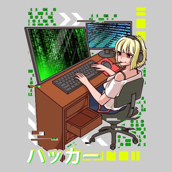 Anime Hacker Girl