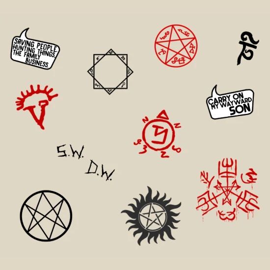 Supernatural Symbols Text
