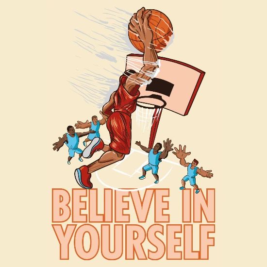 Dunking Quotes Kobe Bryant Wall Decal, Basketball Sport Room Decor,