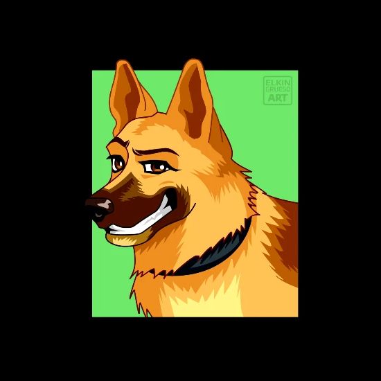 Anime German Shepherd Drawing