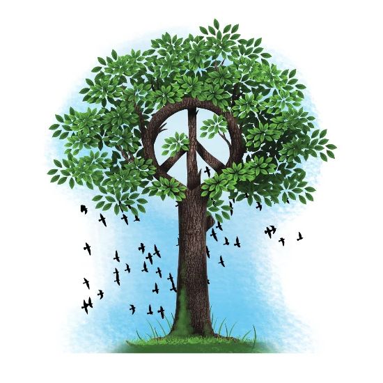 Peace Tree Sign