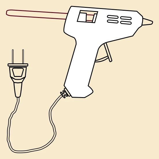 How To Draw A Glue Gun Step By Step