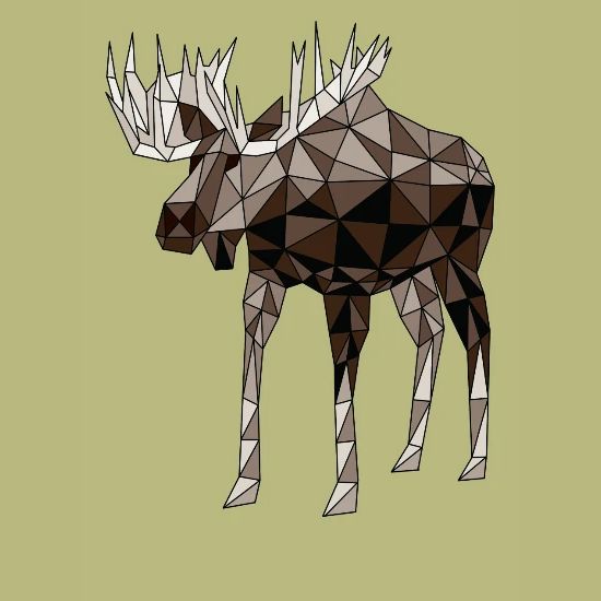 Geometric Moose The Golden Geometric Moose