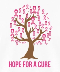 Cancer Ribbon Tree Clip Art