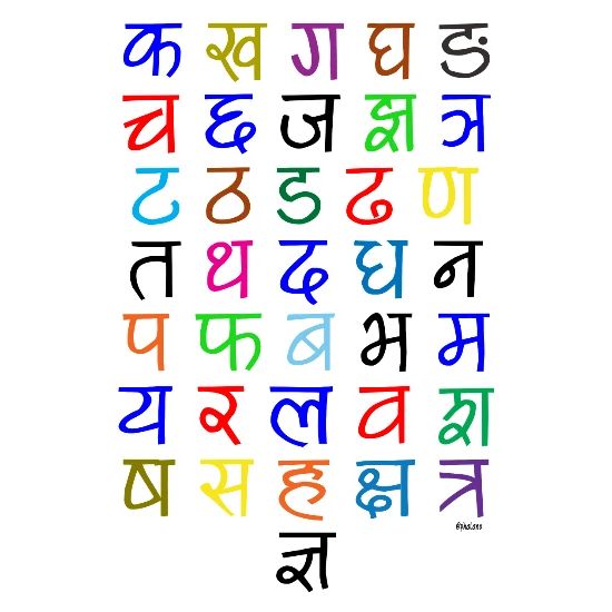 Nepali Alphabet 500x425