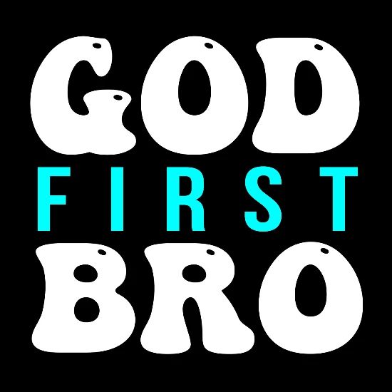 God First Bro Logo God First Bro | Button Badge (Pin + Magnet) Ink