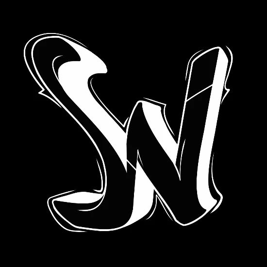 Letter W Graffiti