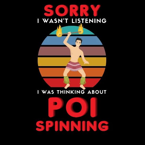 Poi Poi Memes Thinking Joke Funny Poi Spinning Retro Fire Dance' Men's
