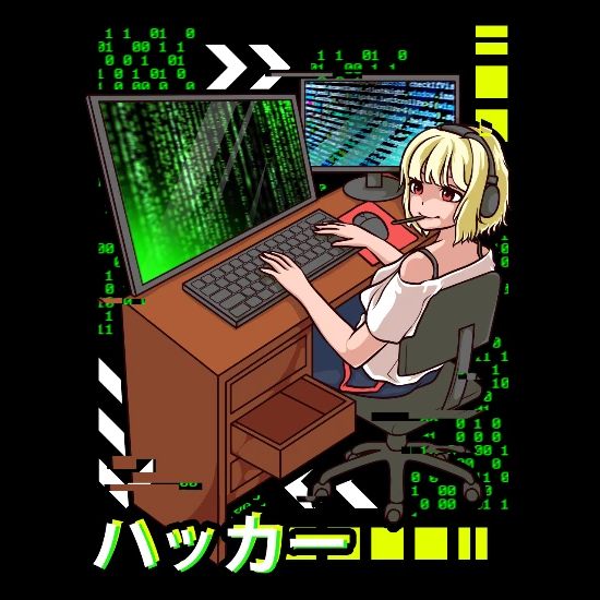Anime Hacker Girl