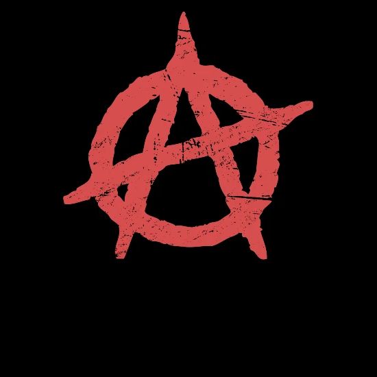 Punk Anarchy Logo Red Anarchy Symbol Graffiti Style Anarchism Punk'