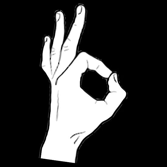 Memes Hand Sign Okay Hand Emoji Vector Gesture Symbol Stock Vector