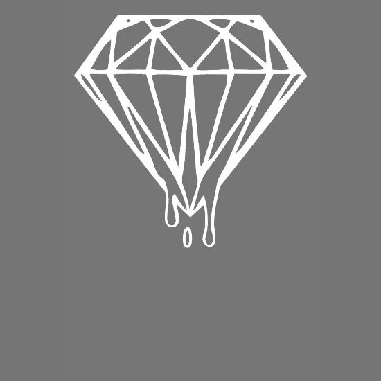 Dripping Diamond Logo Spray Painted Graffiti Diamond Sign In Black