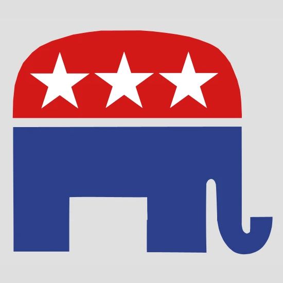 Republican Elephant Logo 2x) Republican Logo Sticker Self Adhesive