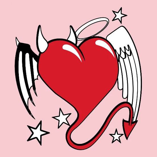 Angel And Devil Love Drawings