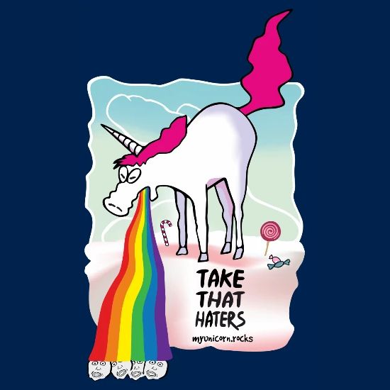Unicorn Vomit Rainbow Vomiting Unicorn With Rainbow T Shirt | Zazzle