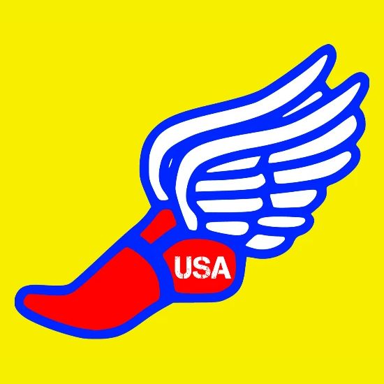 Track And Field Winged Foot Track Field Winged Foot Stock