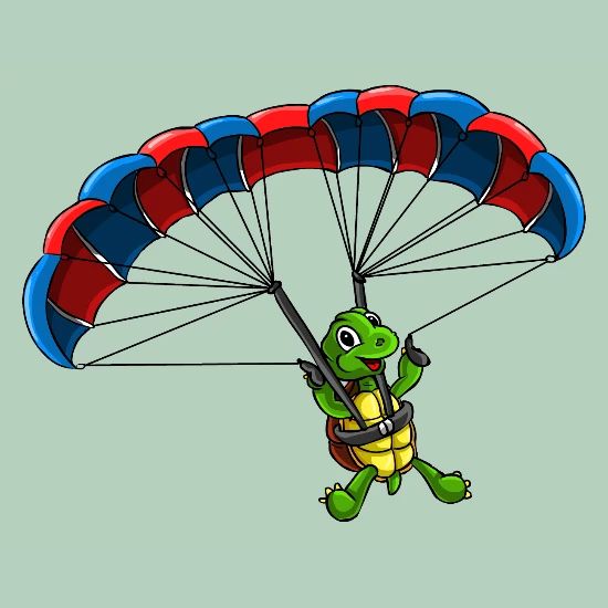 Parachuting Turtle NEW ARRIVAL 36sq.m Sea Turtle Pilot Soft Inflatable