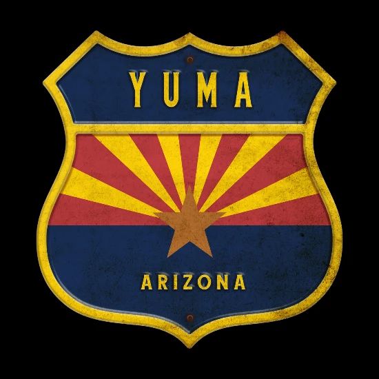 Yuma Arizona Shape Yuma AZ Street Map Poster Wall Print By Modern