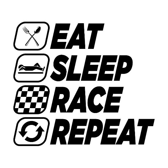 Eat Sleep Race Logo Team Fitted Hat | Black Red (OG) Eat Sleep Race