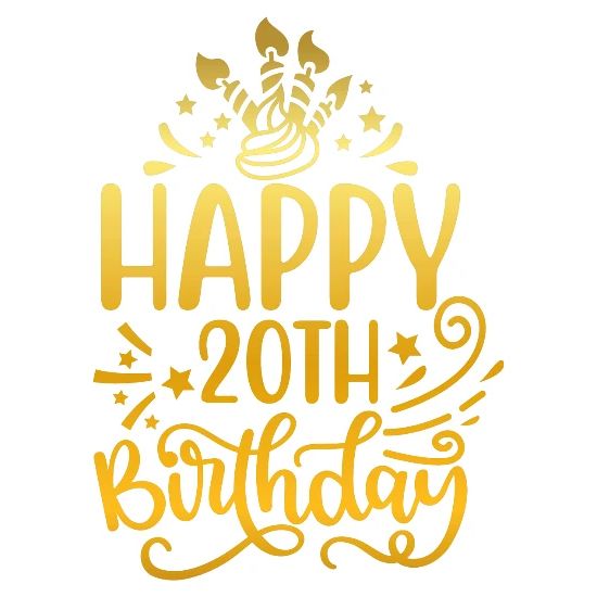 Happy Birthday 20 Year Old Name 20th 20th Happy Birthday Cake Topper