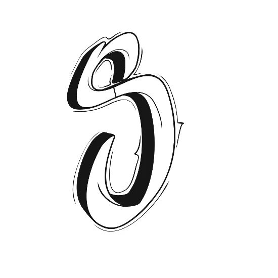 S In Graffiti Bubble Letters