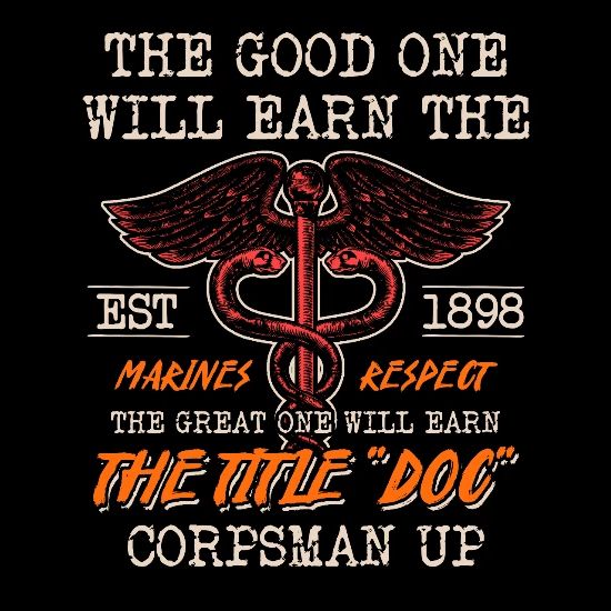 Corpsman Up Logo US Navy Hospital Corps Logo
