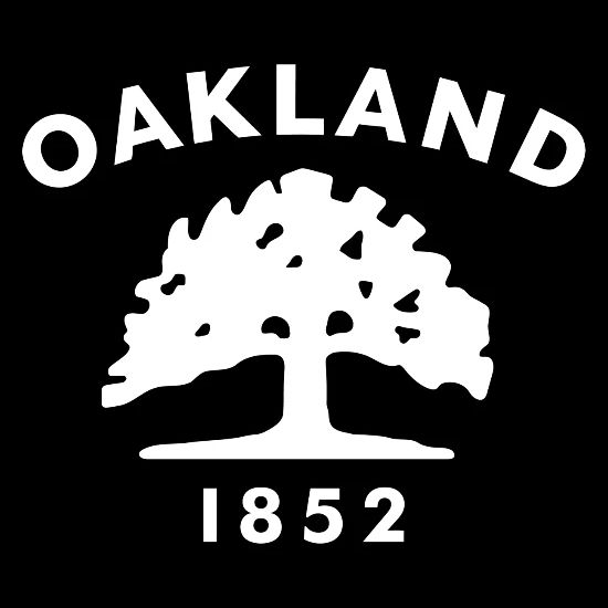 Oakland Oak Tree Logo Trees Logo Designs , Vector Illustration Stock