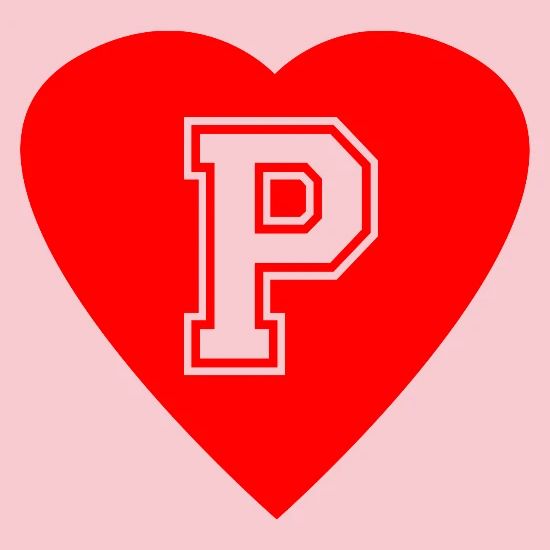 The Letter P In Heart
