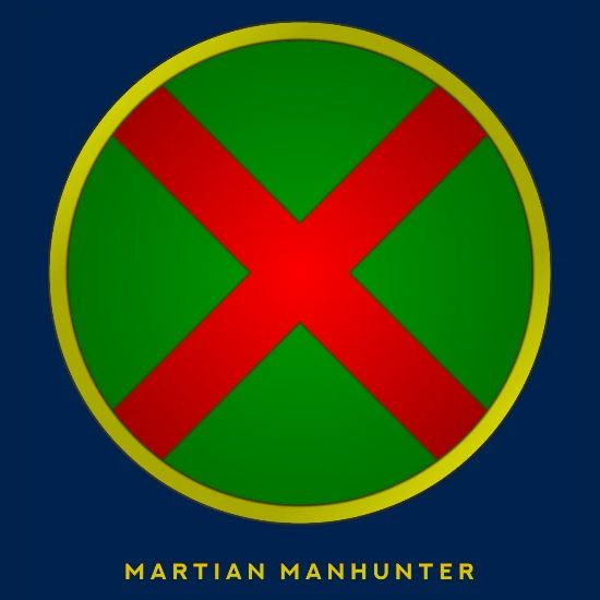 Martian Manhunter Logo Martian Manhunter 3D Textured Logo Painting