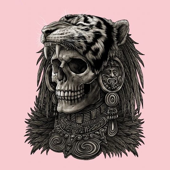 Aztec Warrior Skull Betydning Amazon.com: Aztec Skull With Feathers