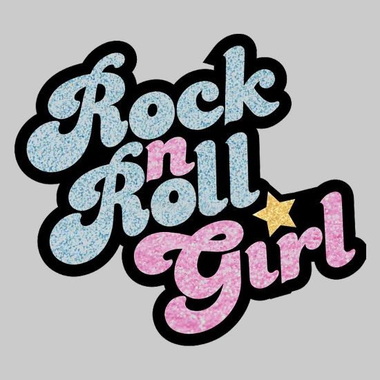 Rock And Roll Girl Logo être Rock'n Roll. #girl #music #fan #child